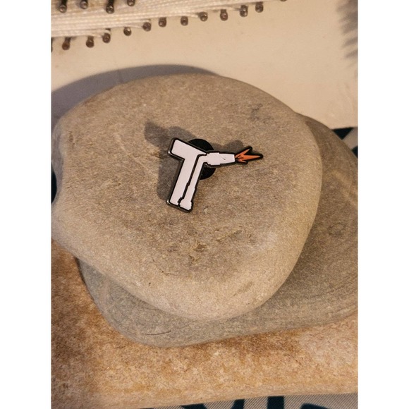 unknown | Jewelry | Pin Simple T Shape White With Flame Fire Coming Out ...